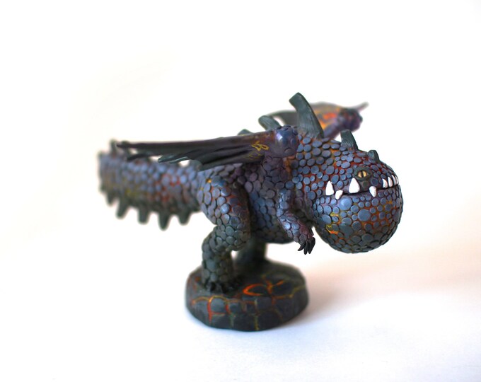 Eruptodon Dragon Polymer Clay Dragon HTTYD Sculpture Dragon Sculpture ...