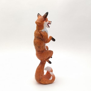 Fox Sculpture Woodland Polymer Clay Mythical Creature Handycraft Clay ...