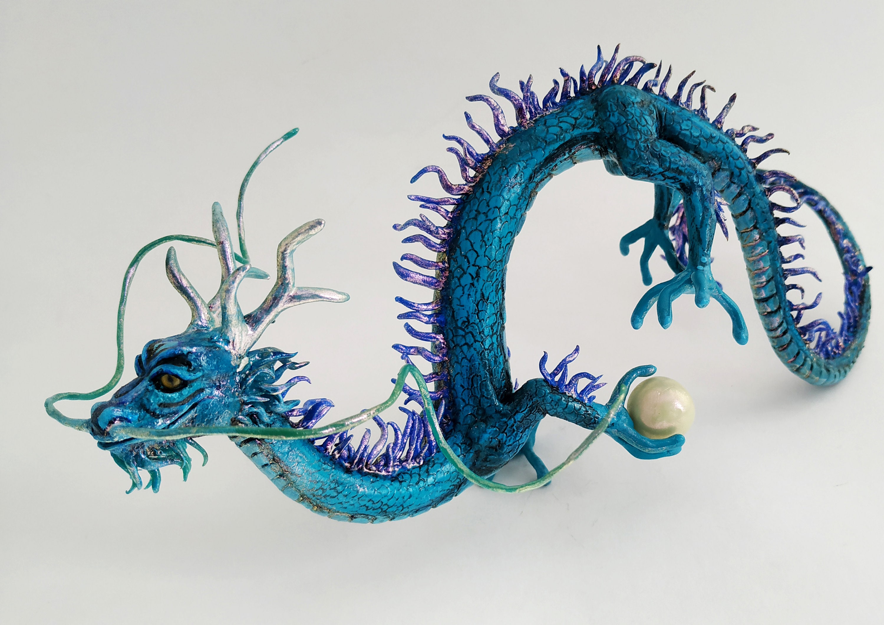 Escultura de dragón chino arcilla polimérica Feng-shui | Etsy Escultura de dragón chino arcilla polimérica Feng-shui | Etsy