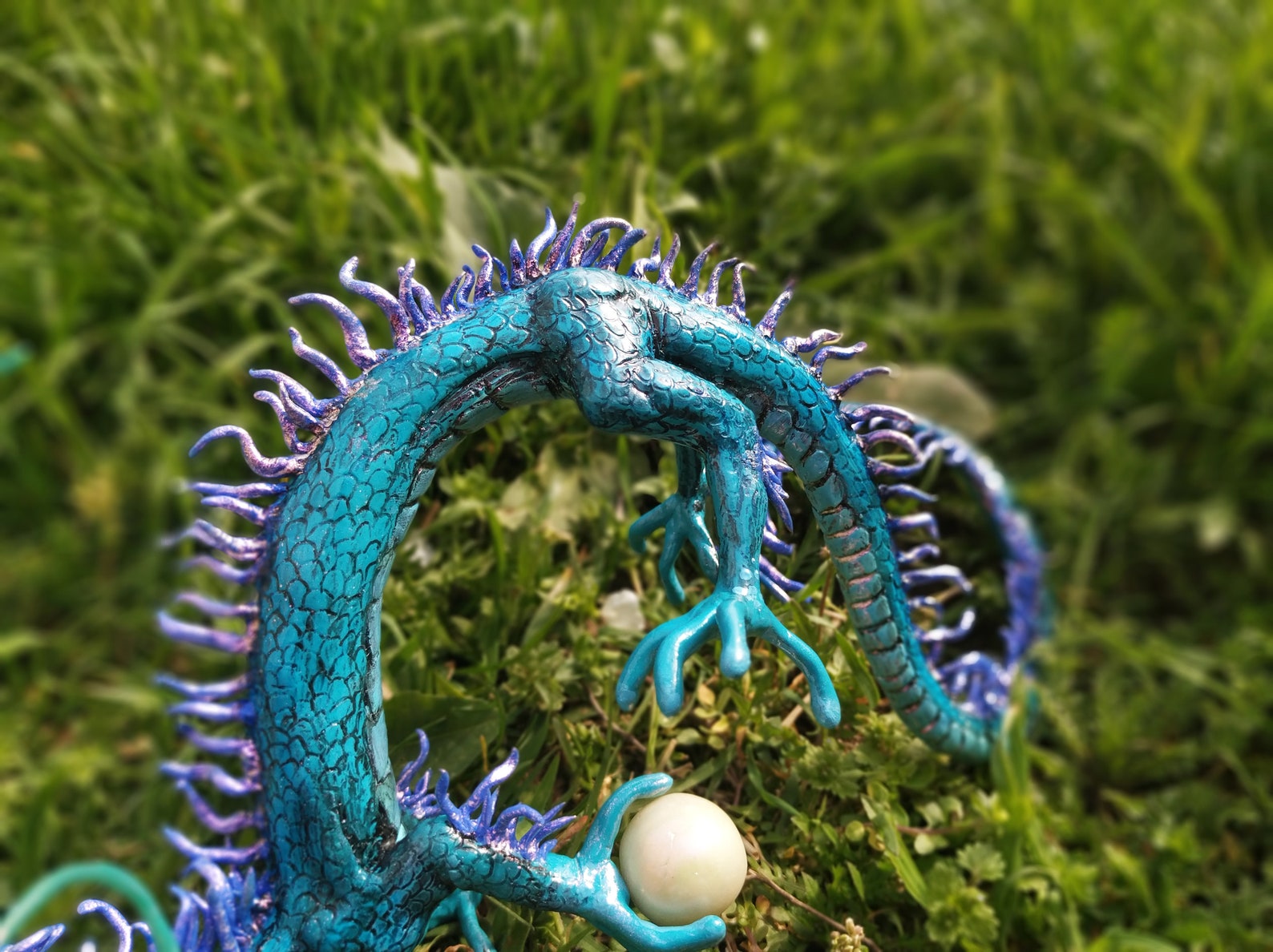 Chinese Dragon Sculpture Polymer Clay Feng-shui Chinese Decor - Etsy