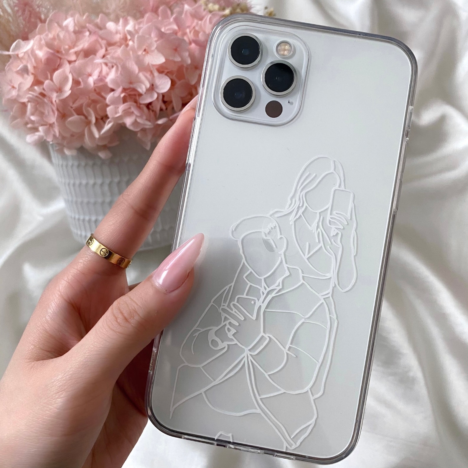 Personalised Line Art Phone Case | Etsy