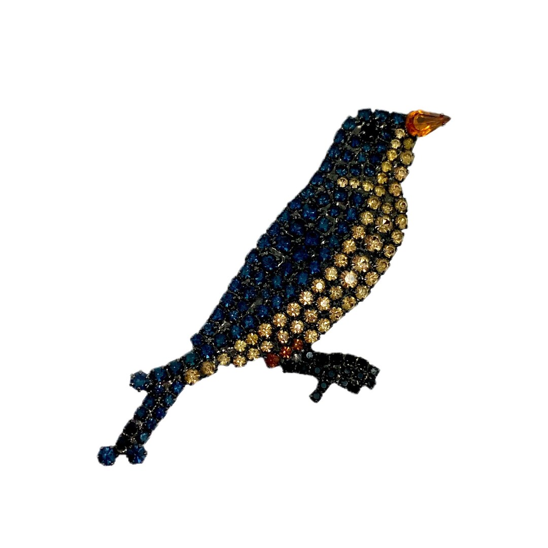 Eastern Bluebird Pin - Von Walhof Brooch - Songbird - Avian - Crystal ...
