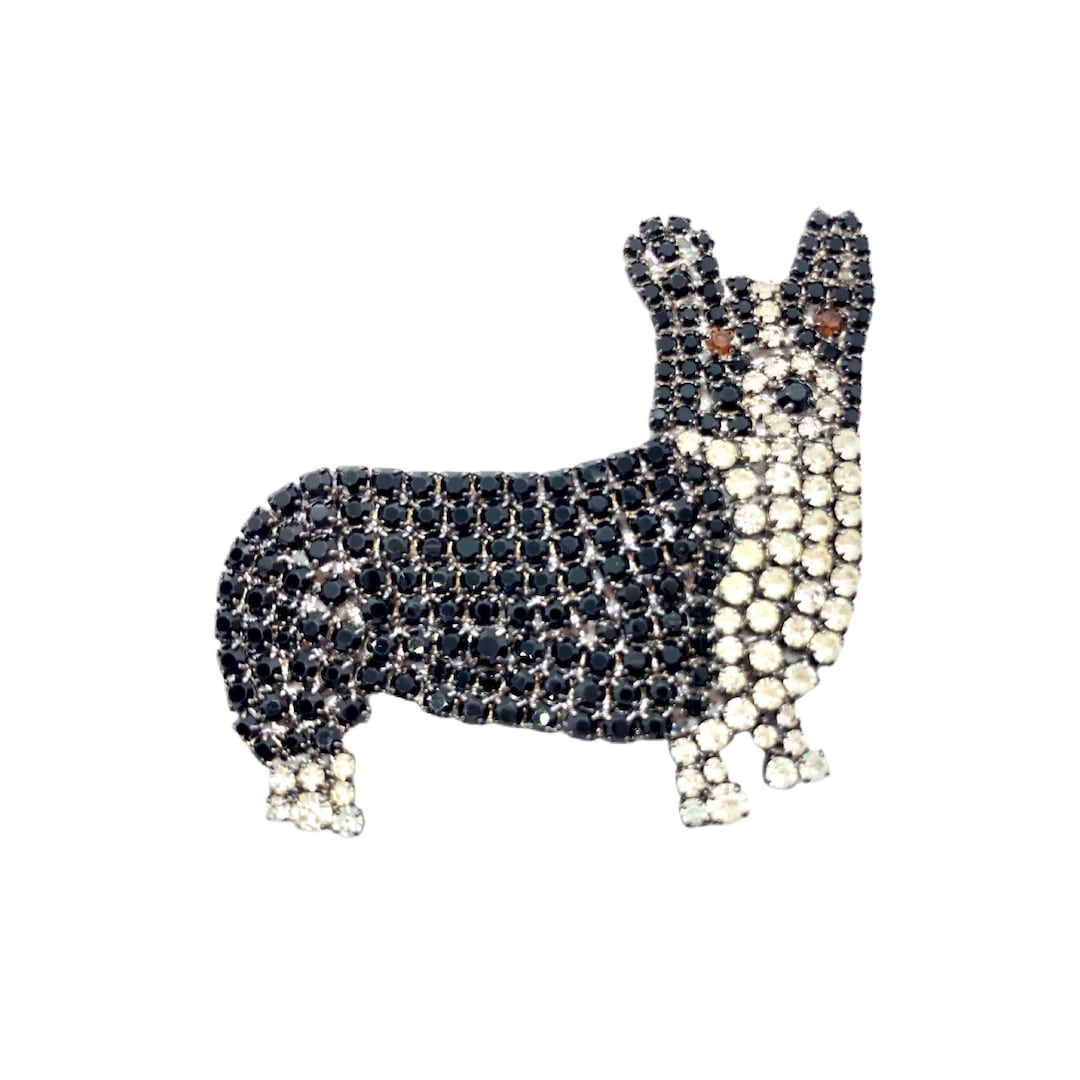 Corgi Dog Pin - Black Welsh Pembroke Canine Brooch - Westminster - Etsy