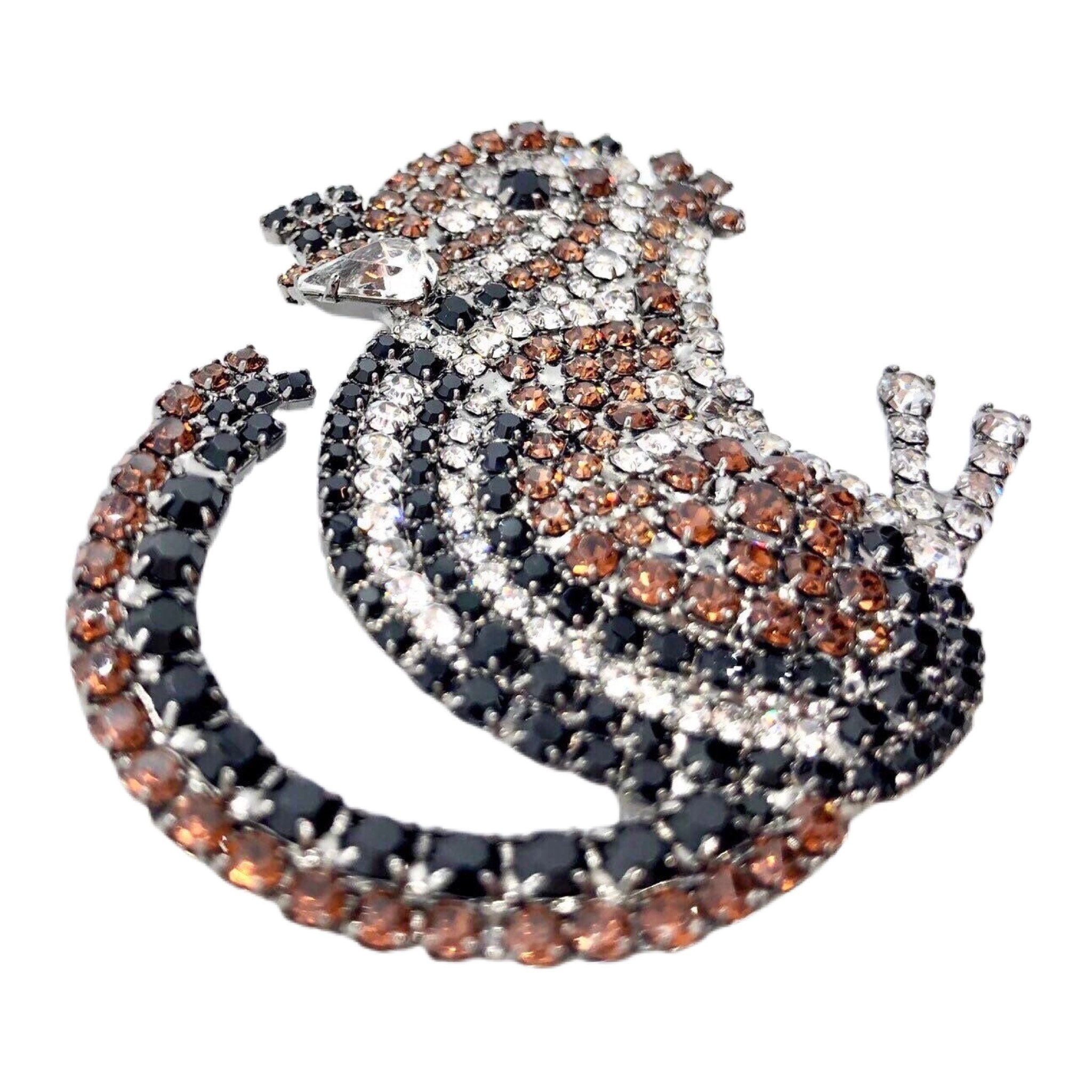 Strass Chipmunk Broche von Walhof Sieraden GrondEekhoorn - Etsy Nederland