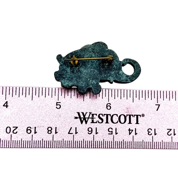 Vintage Elephant Pin / 1970s Jewelry - Gem