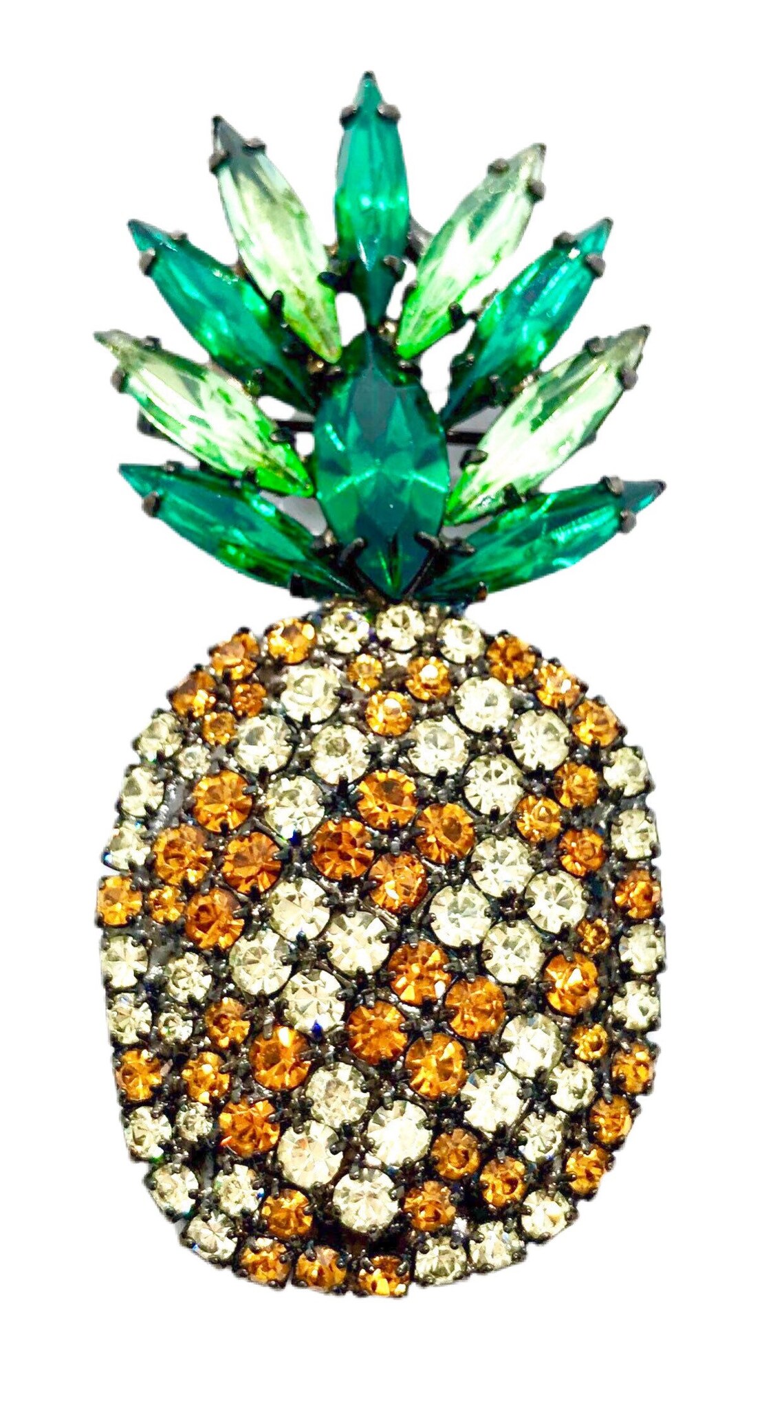 Retro Pineapple Pin Whimsical Fruit Brooch - Etsy