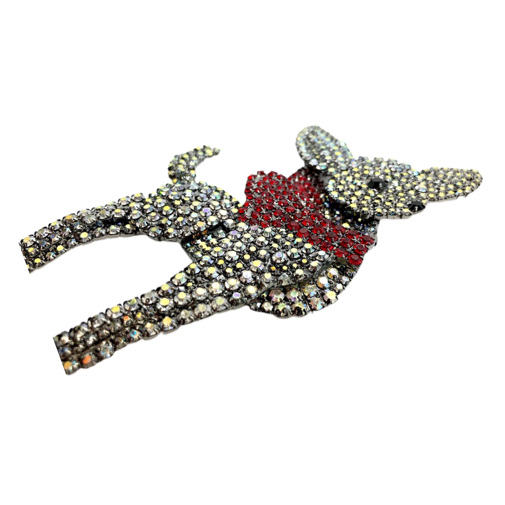 Rhinestone Reindeer Brooch - Christmas Jewelry - Holiday Deer Pin - Etsy