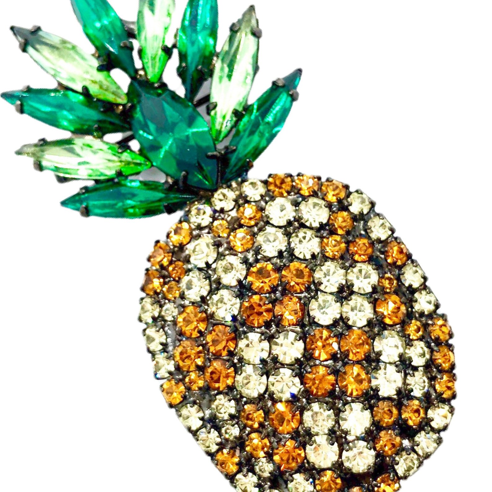 Retro Pineapple Pin - Whimsical Fruit Brooch - Etsy