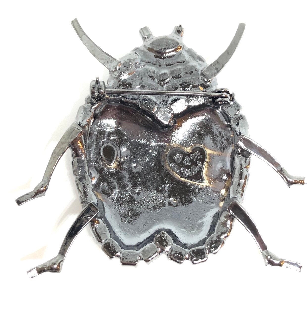 Rhinestone Ladybug Pin Von Walhof Brooch Insect Etsy