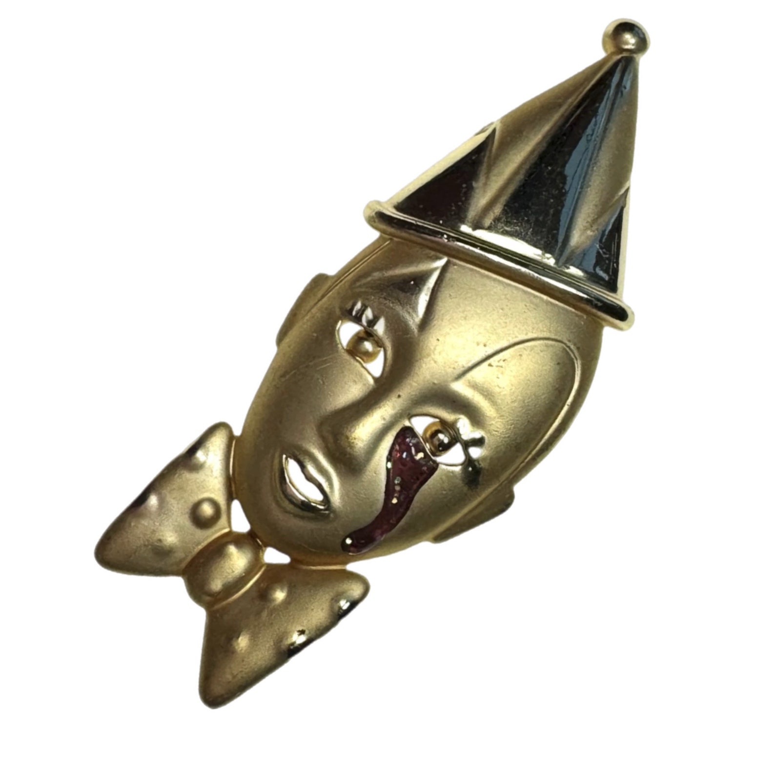 Pierrot Clown Pin / Vintage Gold Jewelry - Etsy
