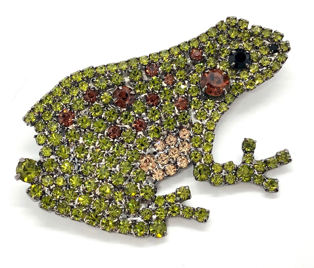 Green Frog Brooch - Amphibian Swag - Reptile Pin / Von Walhof Jewelry ...
