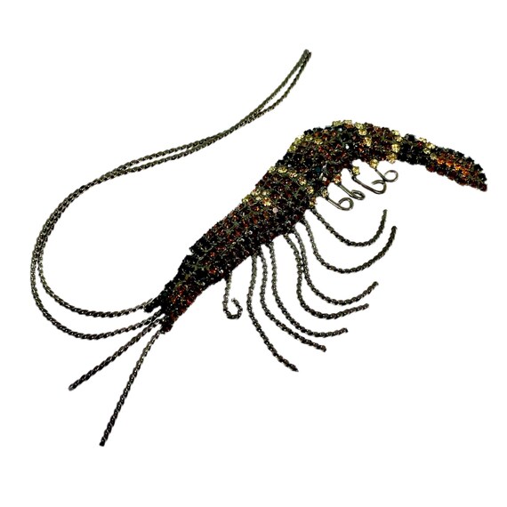 Tiger Prawn Brooch - Shrimp Pin - Bettina von Walhof … - Gem