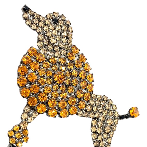 Retro Poodle Pin - Whimsical Apricot Standard Poodle … - Gem