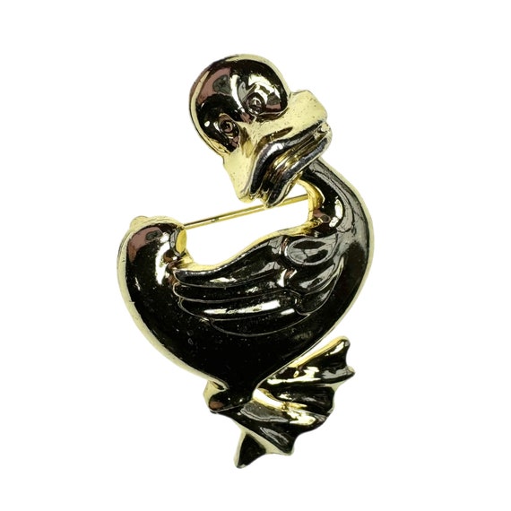 Vintage Duck Pin / 80s Jewelry - Gem