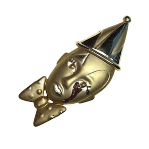 Pierrot Clown Pin / Vintage Gold Jewelry - Etsy