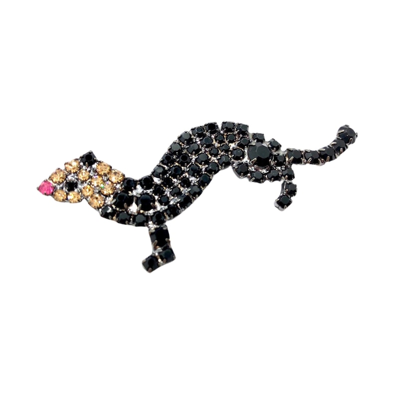 Rhinestone Ferret Pin Several Color Choices - Etsy