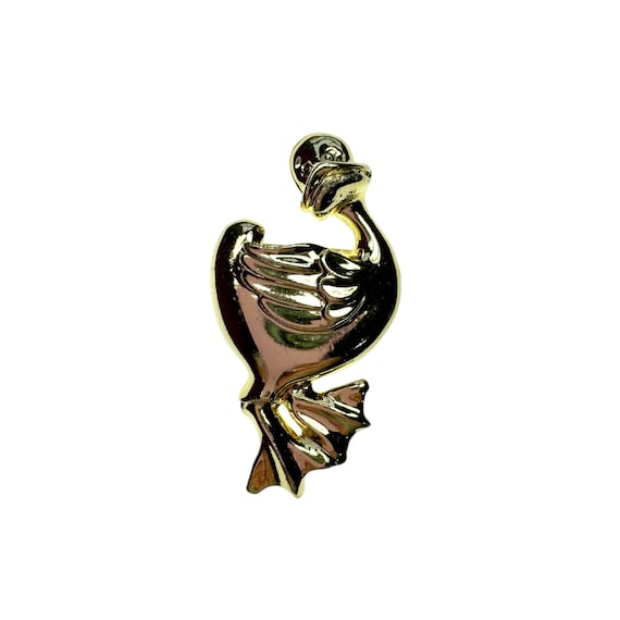 Vintage Duck Pin / 80s Jewelry - Gem
