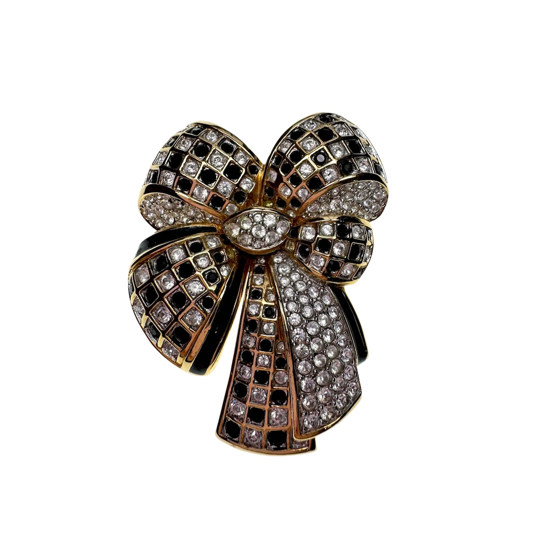 Swarovski Bow Pin / Rare Vintage Brooch - Etsy