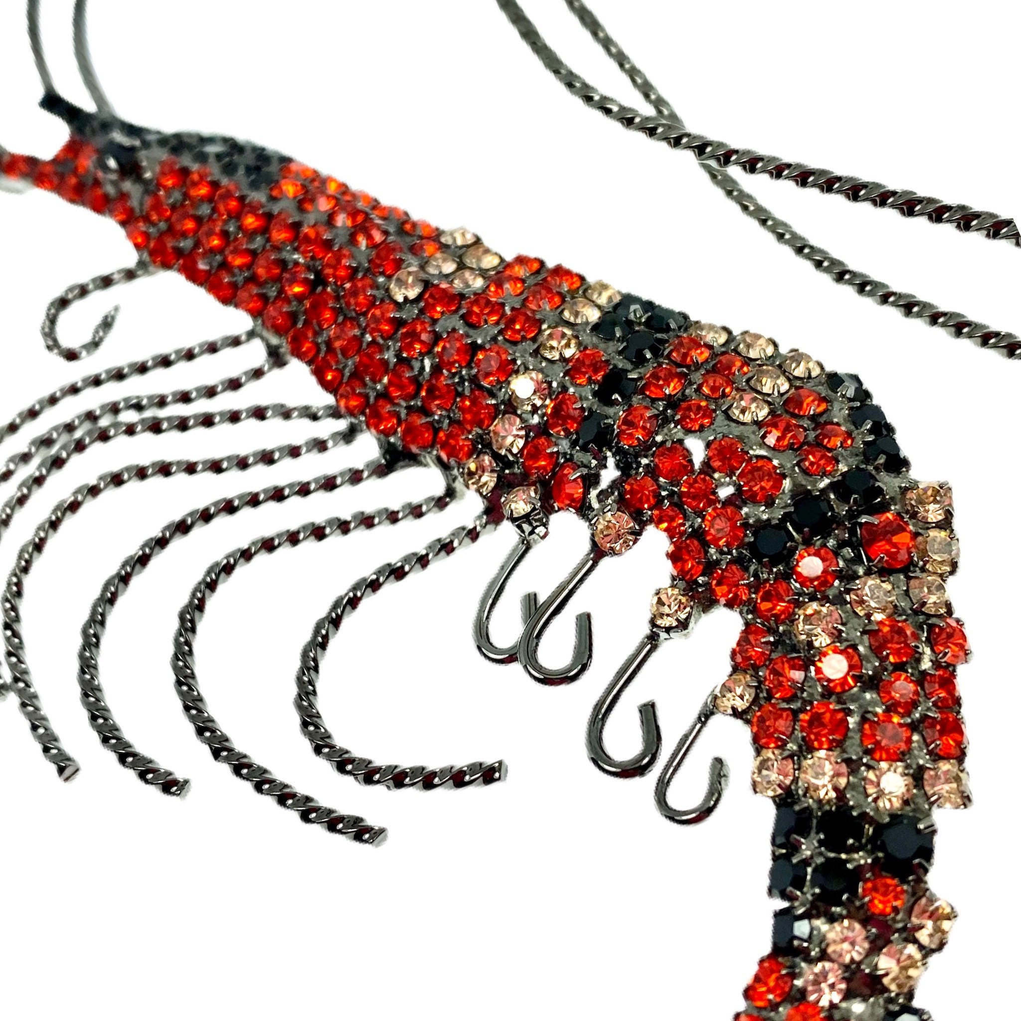 Tiger Shrimp Brooch Prawn Marine Life Rare Bettina Von - Etsy