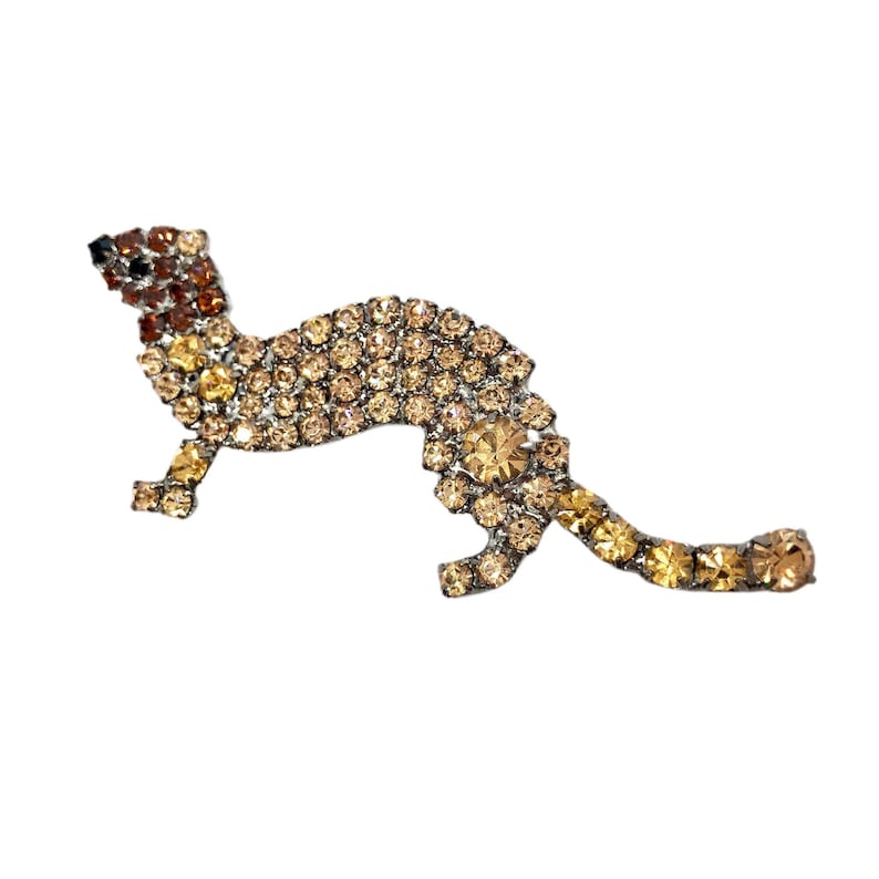 Rhinestone Ferret Pin Several Color Choices - Etsy