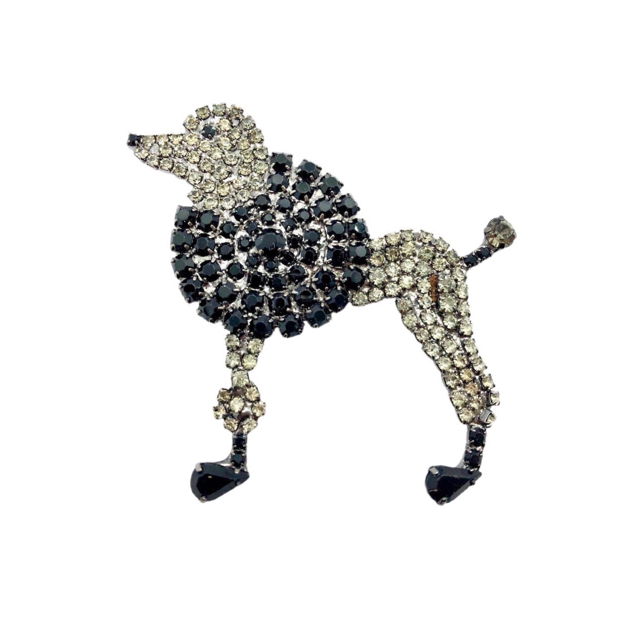 Retro Black & Grey Poodle Brooch Dog Pin | Etsy