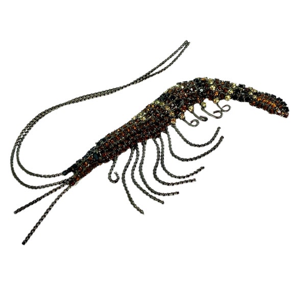 Tiger Prawn Brooch - Shrimp Pin - Bettina von Walhof … - Gem