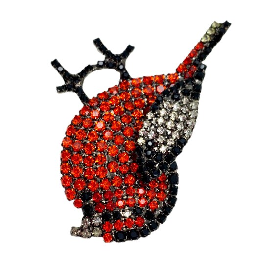 Baltimore Oriole Bird Pin Songbird Brooch Gem