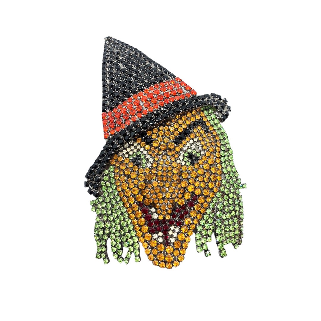 Scary Witch Brooch - Vintage Style Halloween Hag Pin - Von Walhof - Etsy