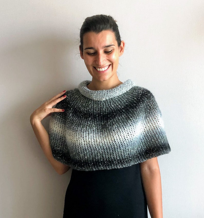 EASY Crochet Pattern • Easy Crochet Capelet • Modern Autumn Wearable ...