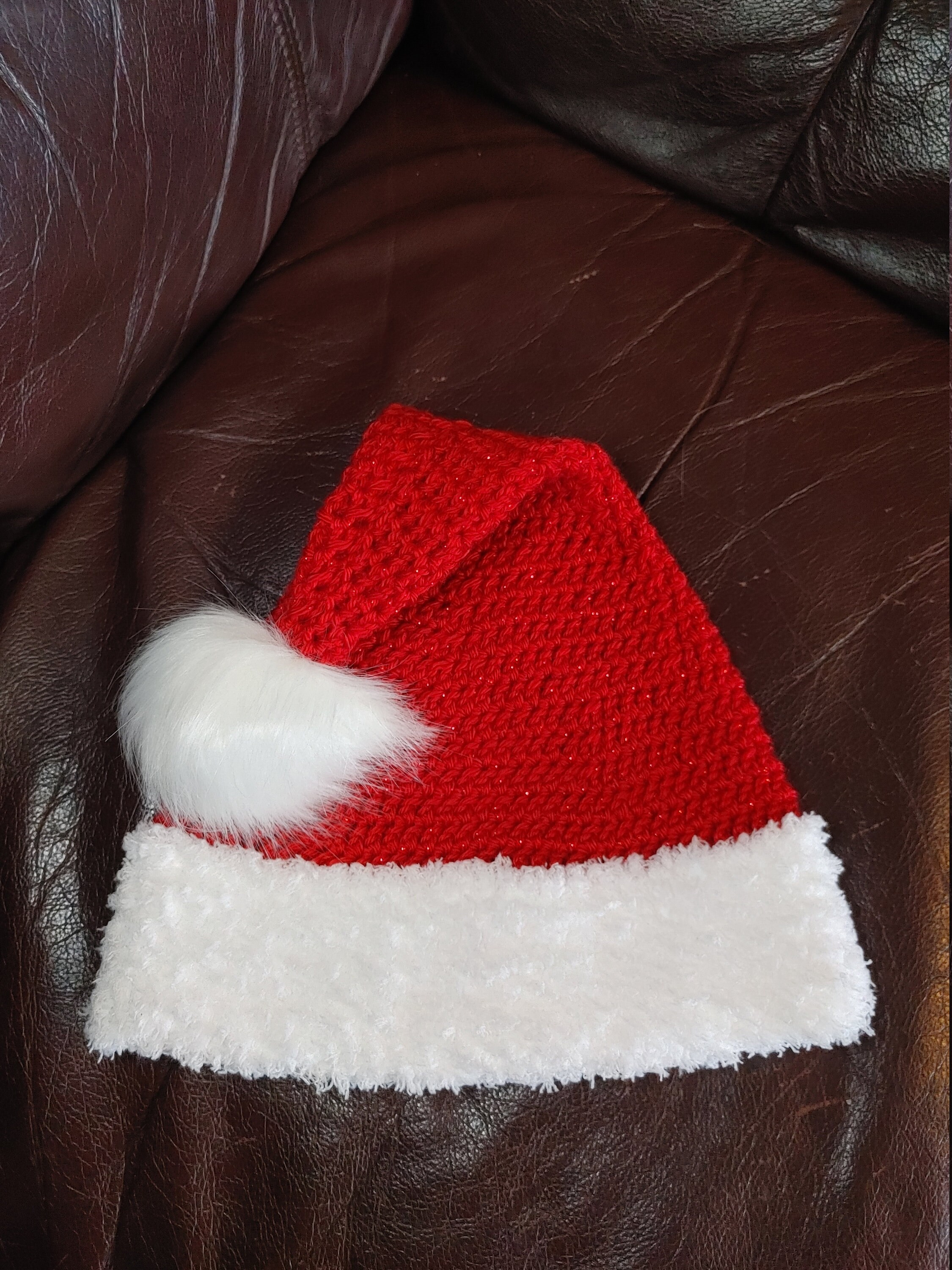 Red Sparkle Santa Hat 22in Opening G2 - Etsy
