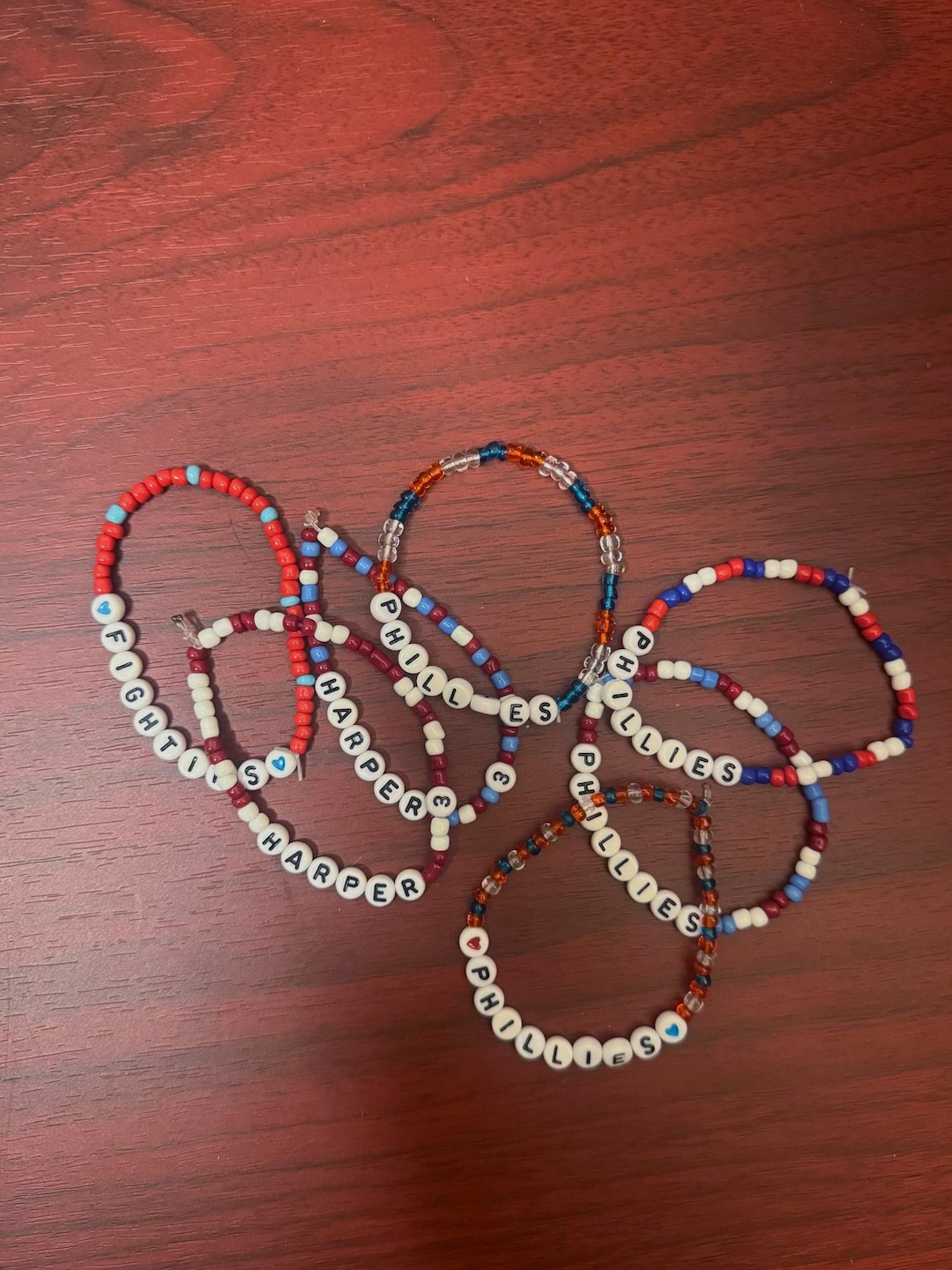 Phillies Philadelphia Beaded Friendship Bracelets - Etsy