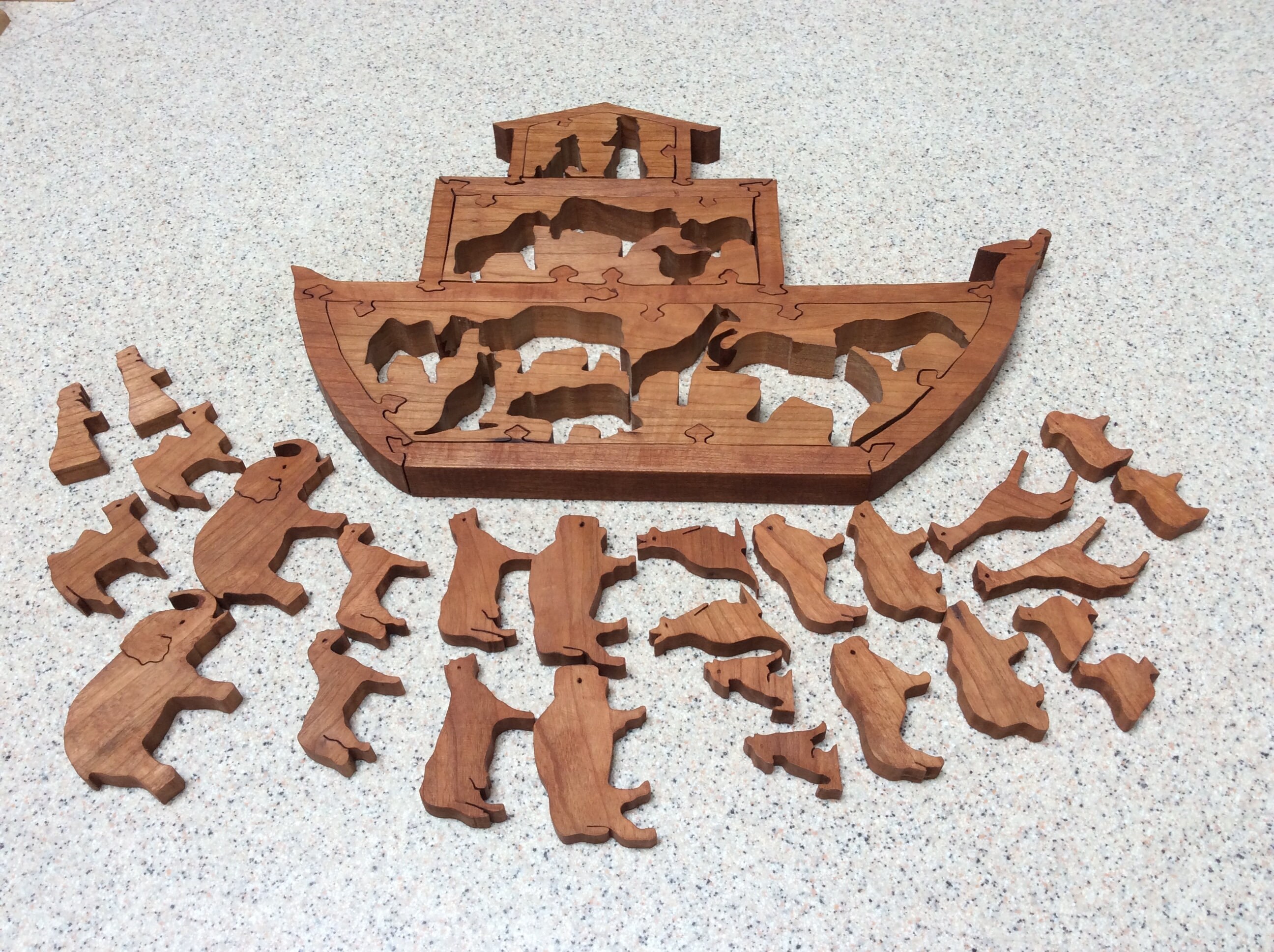 Noah's Ark/ Wood Puzzle/ Teaching Tool/ Problem Solving/ Child Puzzle ...