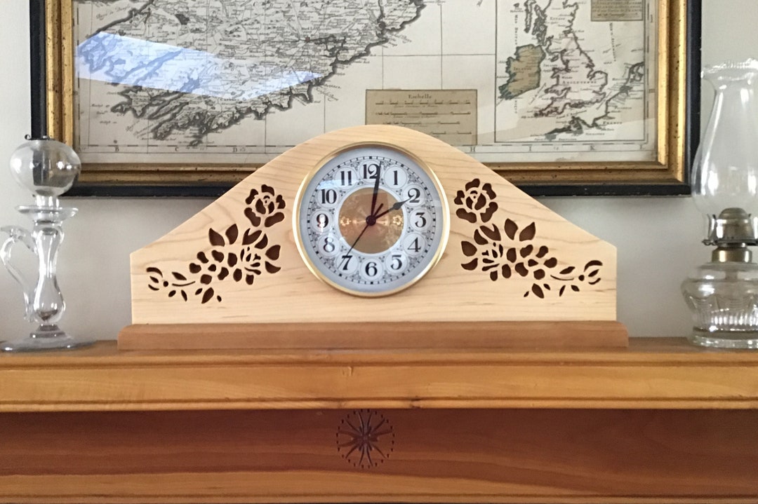 Clock, Mantle Clock, Decorative Clock, Timepiece, Floral Art Clock ...