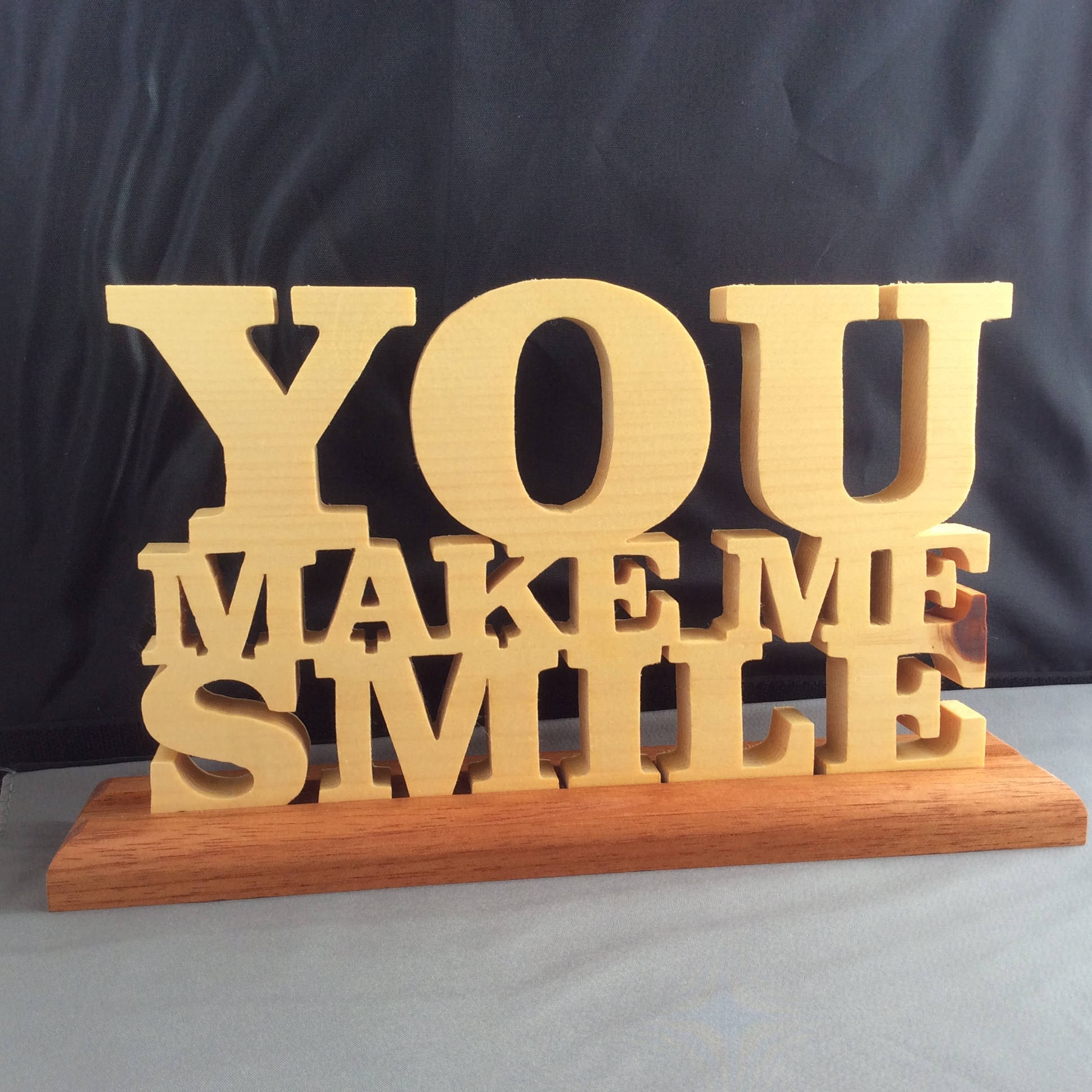 Wood Plaque/ Handcrafted/ Smiling/ You Make Me Smile/ Happiness/ Gift ...