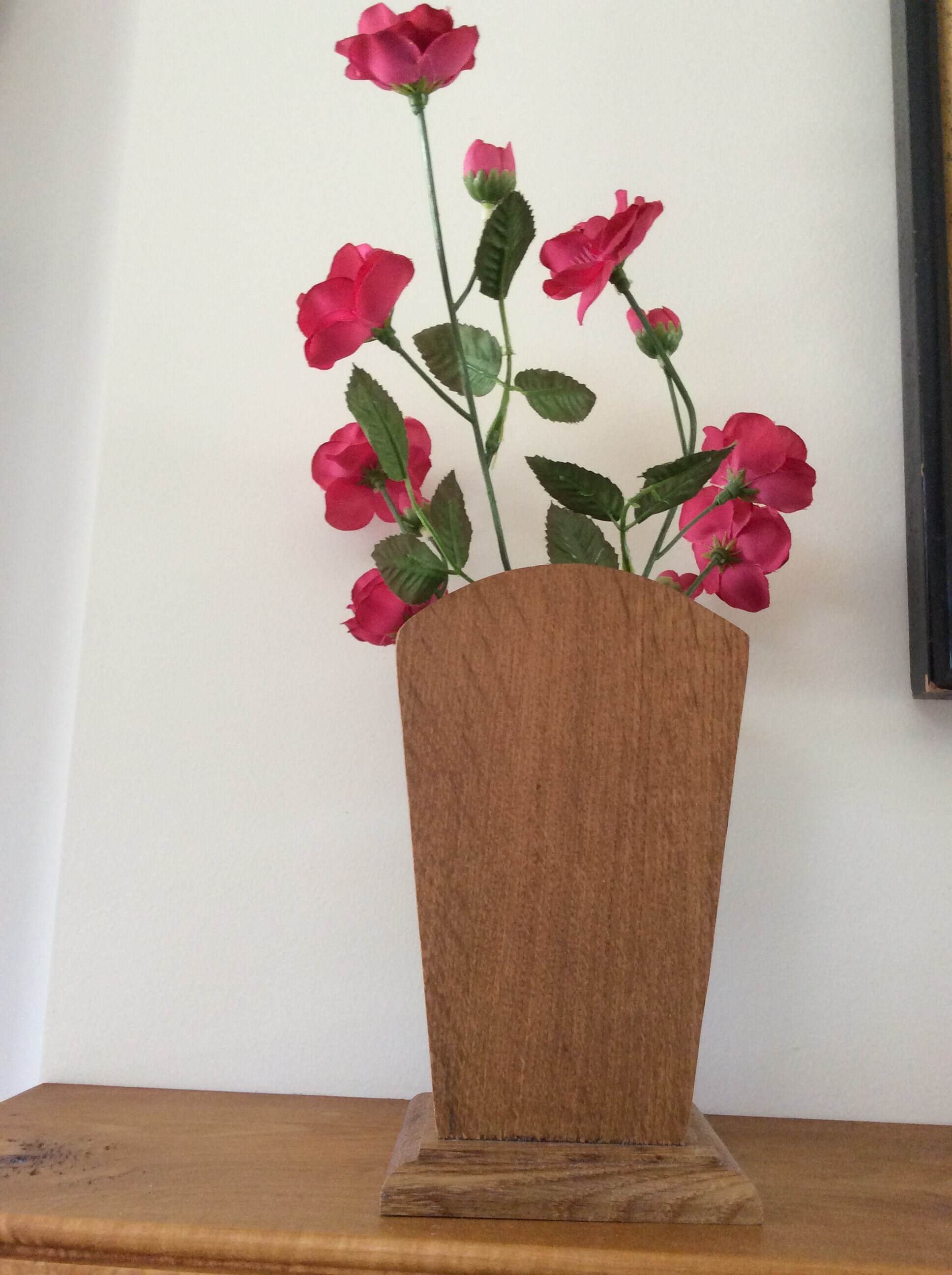 Vase wood vase floral design flower vase Mother's | Etsy