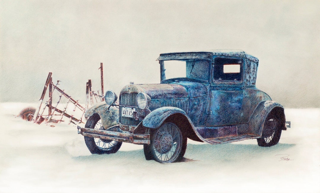 Model A Print, 10” X 16.5” (image Size). Car Art/automotive Art/classic ...