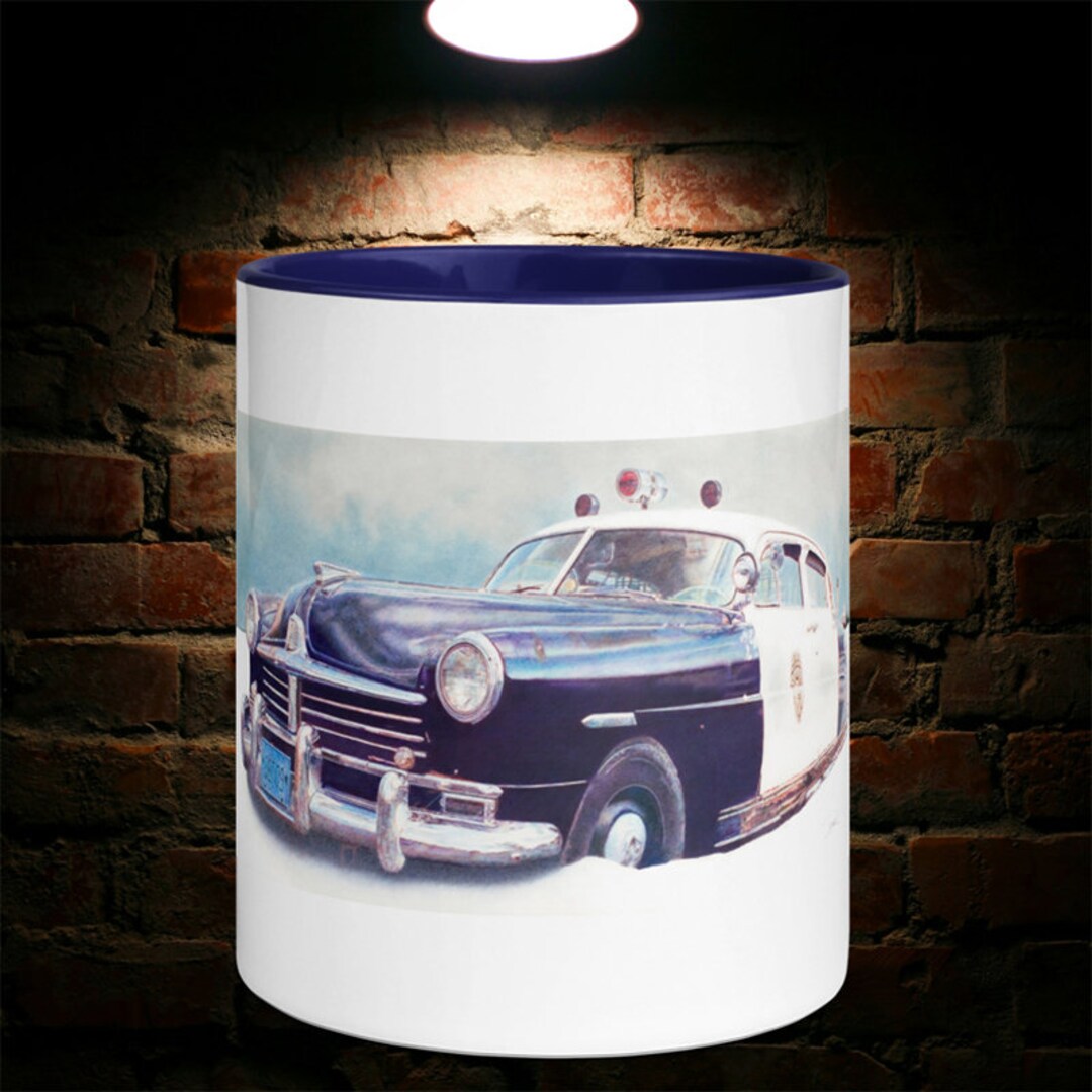 Vintage Police Car Mug W/ Variable Color Handle & Interior. Police Car ...