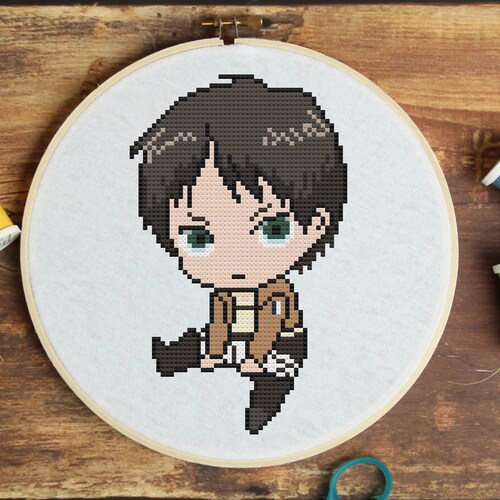 Anime Cross Stitch Pattern Levi Cross Stitch Pattern Manga - Etsy
