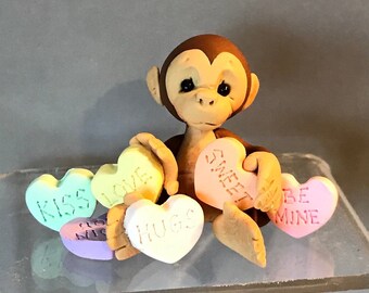 Polymer clay monkey | Etsy