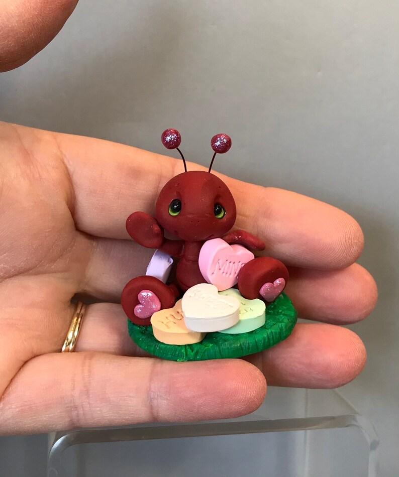 Art & Collectibles Whimsical Polymer Clay Insect Figure-Unique Sculpted ...