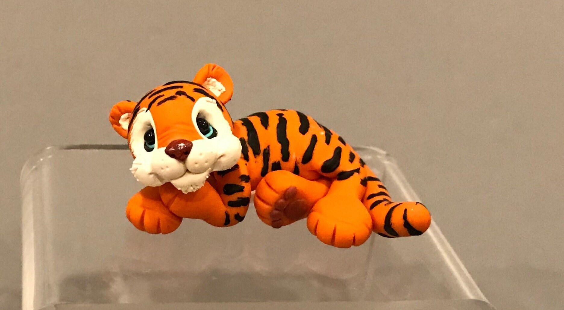 Tiger Whimsical Polymer Clay Figure Sculpted Clay Figurine | Etsy