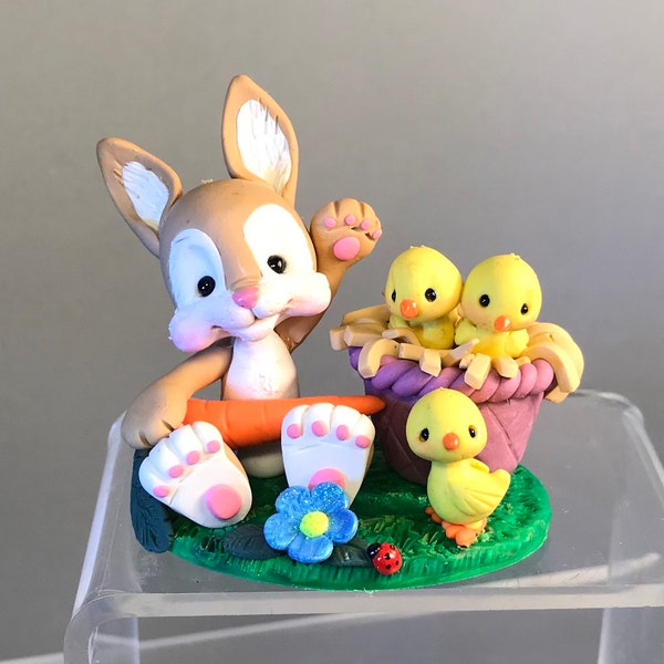 Polymer Clay Bunny - Etsy