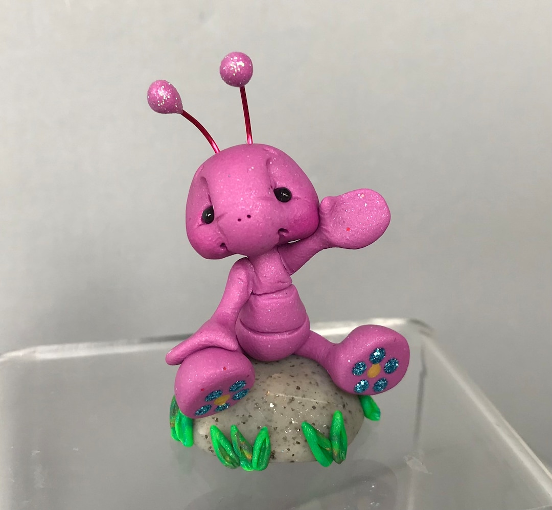 Ant on Rock Polymer Clay Insect Figure Sculpted Bug Figurine-ooak Bug ...