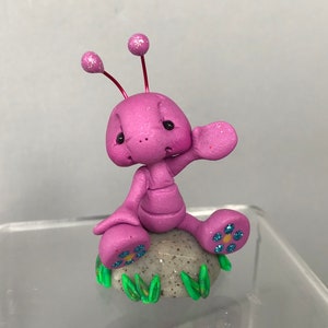 Ant on Rock Polymer Clay Insect Figure Sculpted Bug Figurine-ooak Bug ...