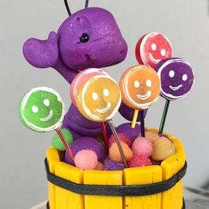 Ant in Bucket W/ Lollipops & Gumdrops- Miniature Polymer Clay Insect ...