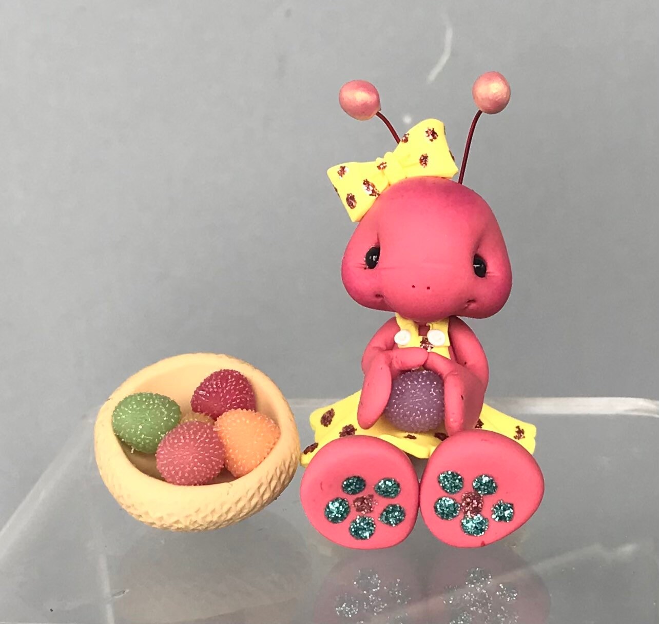 Art & Collectibles Whimsical Polymer Clay Insect Figure-Unique Sculpted ...
