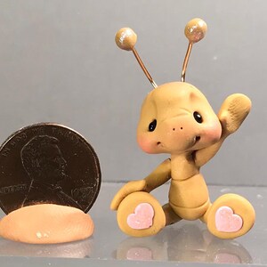 Ant Tiny Tan Ant Polymer Clay Insect Figure Sculpted Bug Figurine OOAK ...
