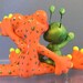 Frog & Ant Polymer Clay Amphibian Figurine sculpted Clay Toad Figure ...