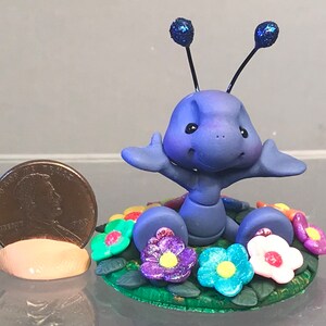 Ant in Ring of Flowers Miniature Polymer Clay Insect Figurine - Etsy