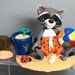 Raccoon at Beach Polymer Clay Collectible Sculpted Clay Woodland ...
